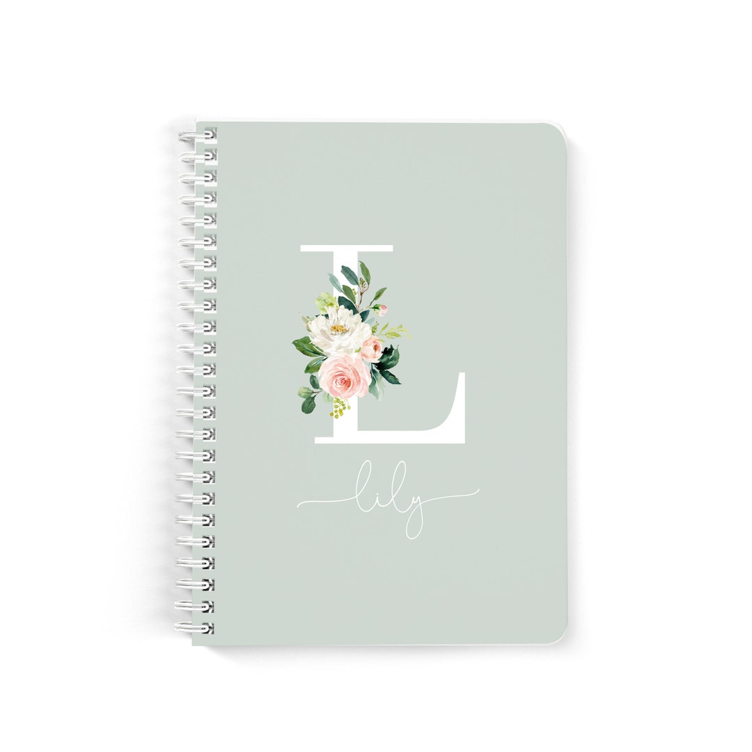 Spiral Notebook,custom Notebook,floral Notebook,personalized Notebook ...