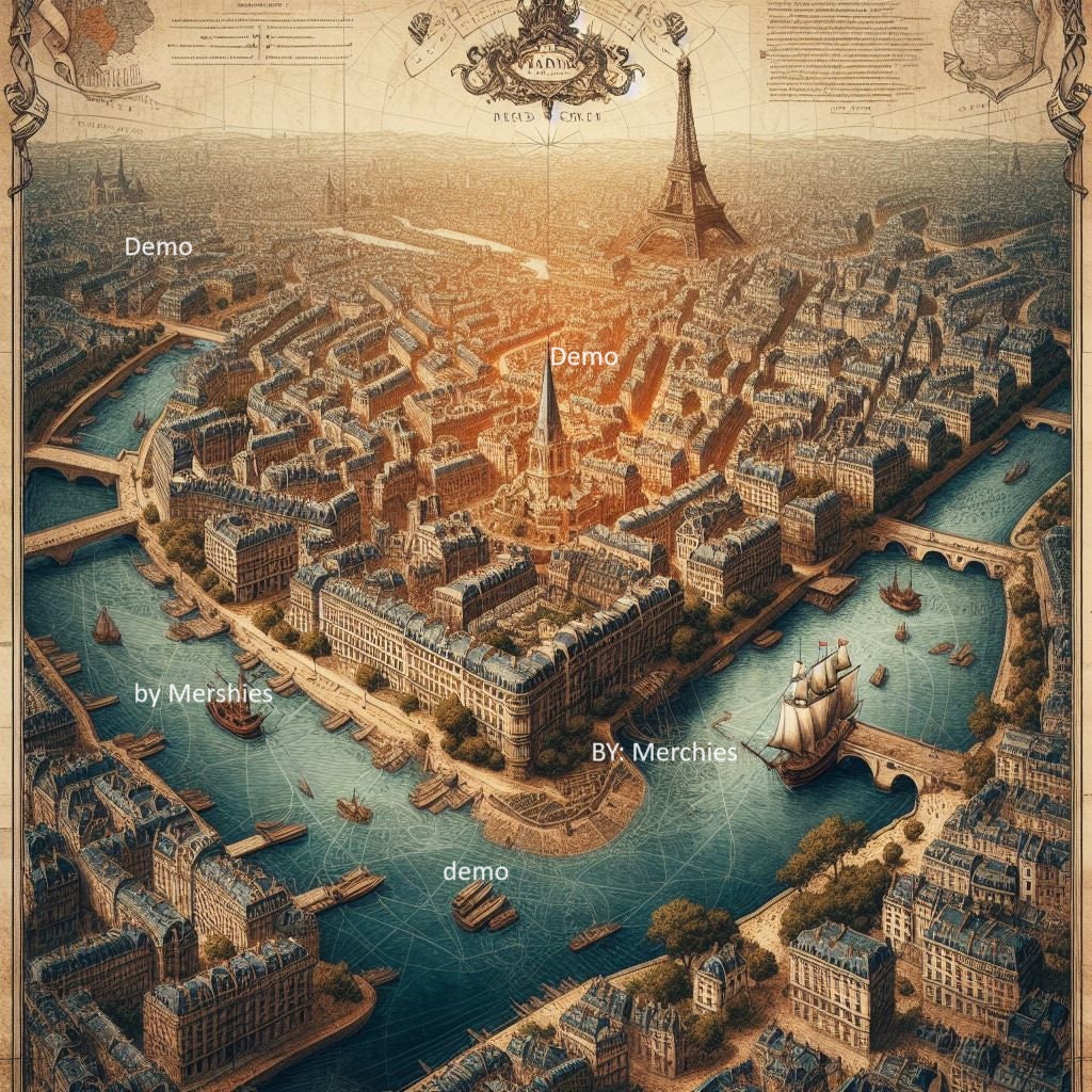 3D Map of Paris - Etsy