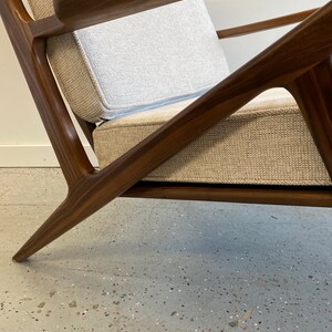 Handmade Solid Walnut Z Chair in Rustic Sand - Etsy