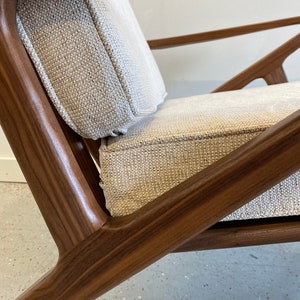 Handmade Solid Walnut Z Chair in Rustic Sand - Etsy