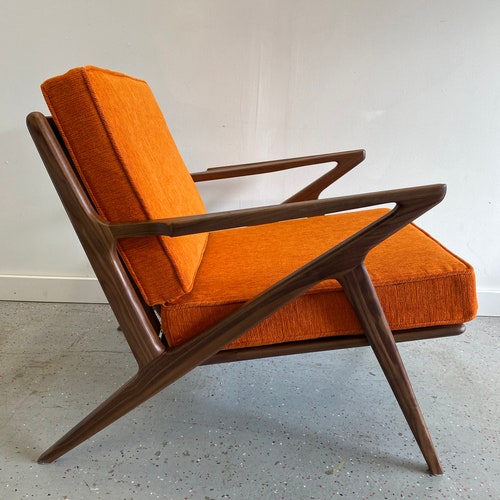 Mid Century Z Chair in Walnut - Etsy