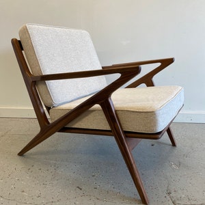 Handmade Solid Walnut Z Chair in Rustic Sand - Etsy