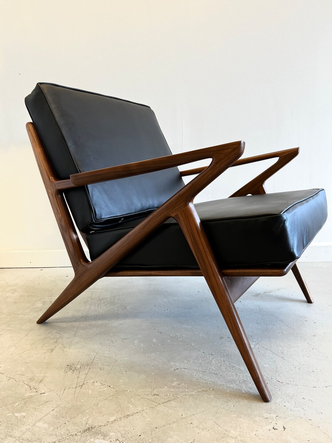 Elegant Handmade Z Chair in Full Grain Leather - Etsy