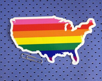 Gay Pride Rainbow Flag Sticker Sheet | Etsy