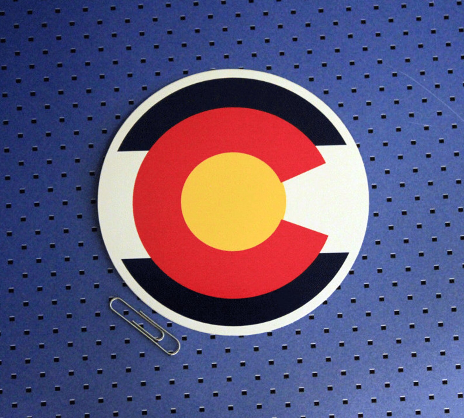 Colorado Flag Circle Bumper Sticker - Etsy