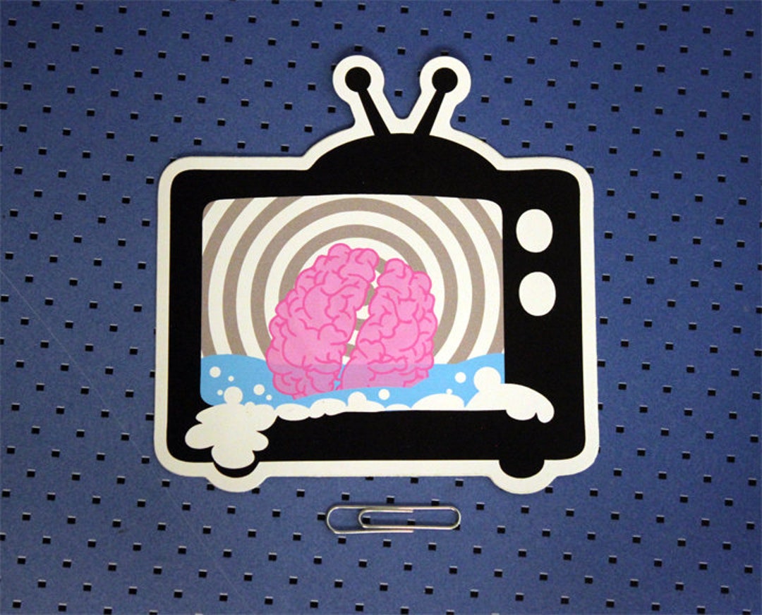 Television Brainwashing Machine Bumper Sticker - Etsy New Zealand