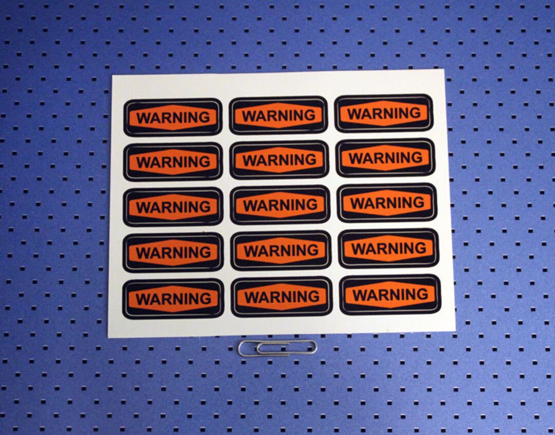 Warning Labels - Sticker Sheet // - Etsy