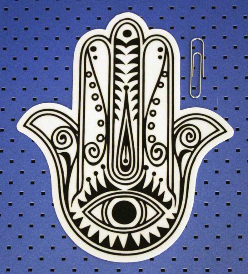 Hamsa Hand Bumper Sticker (clear Vinyl) - Etsy