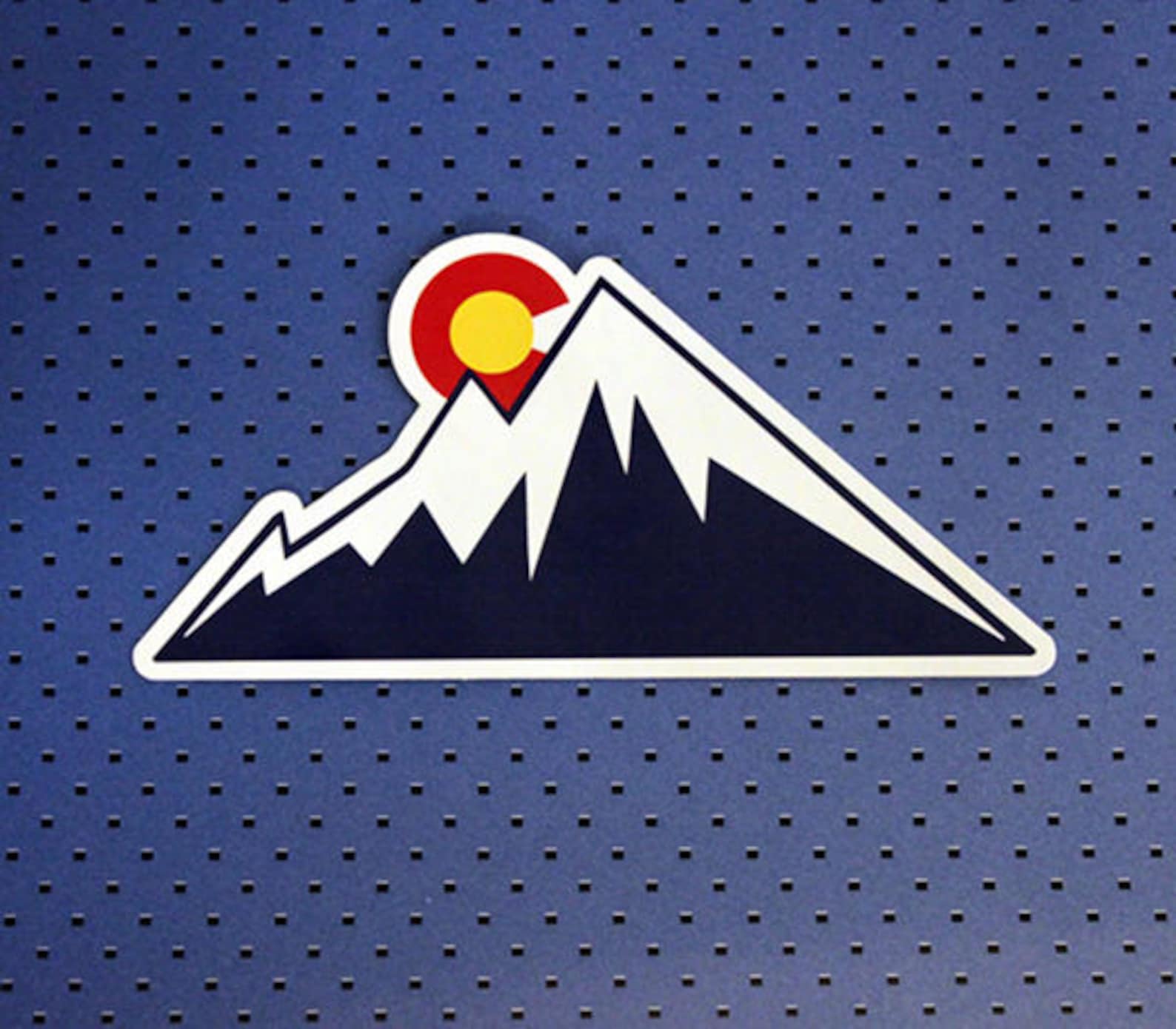 Colorado Mountain Sun Bumper Sticker - Etsy
