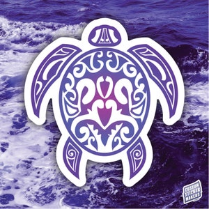 Tribal Turtle Bumper Sticker - Etsy