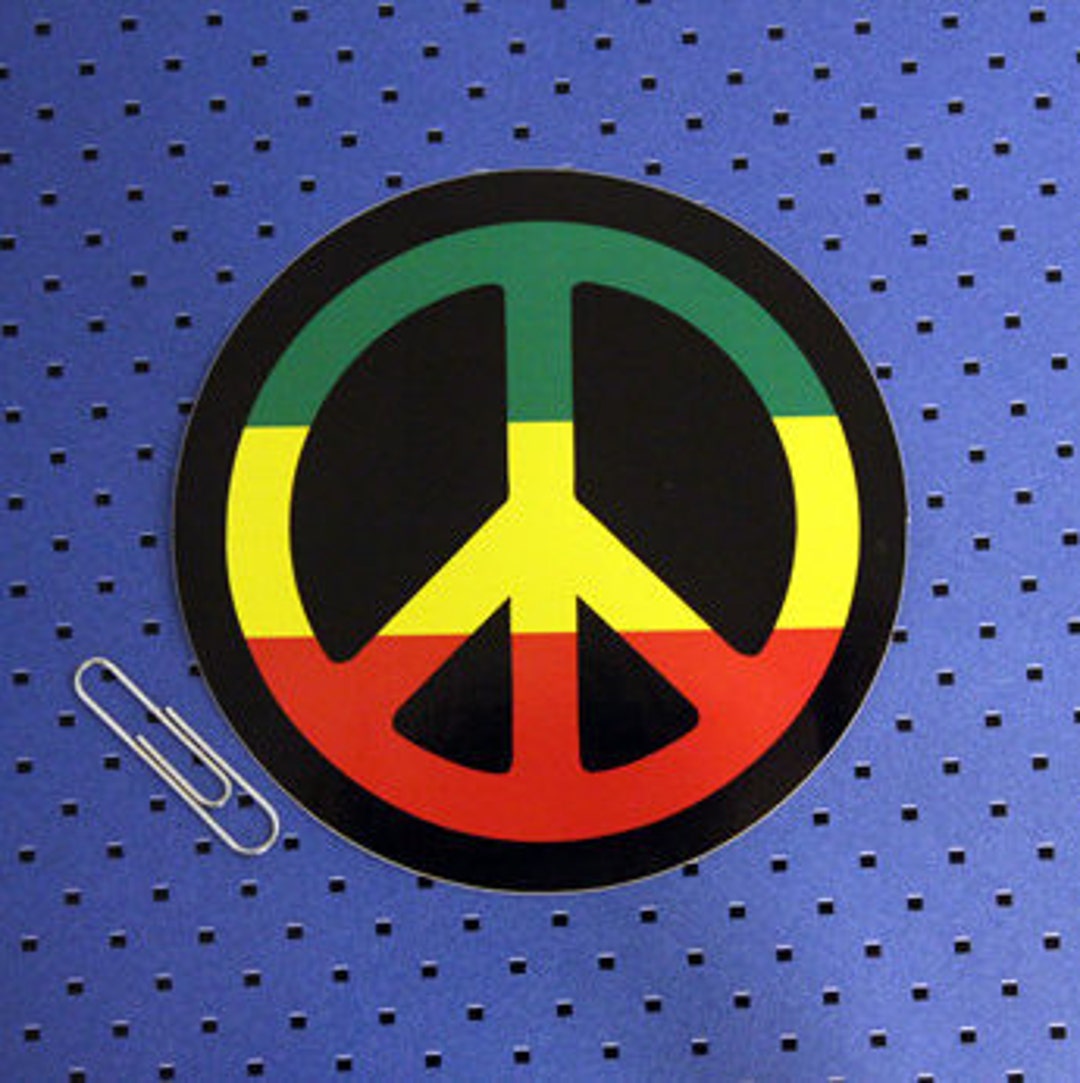 Rasta Peace Bumper Sticker - Etsy