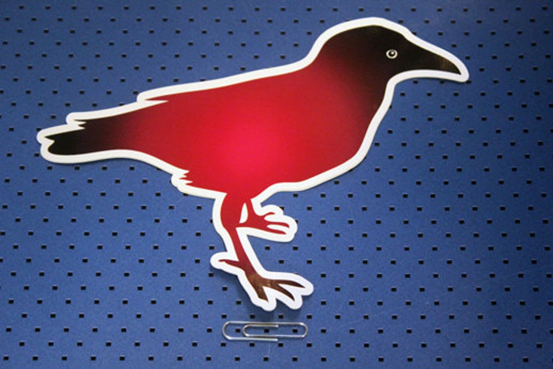 Red Raven Bumper Sticker - Etsy