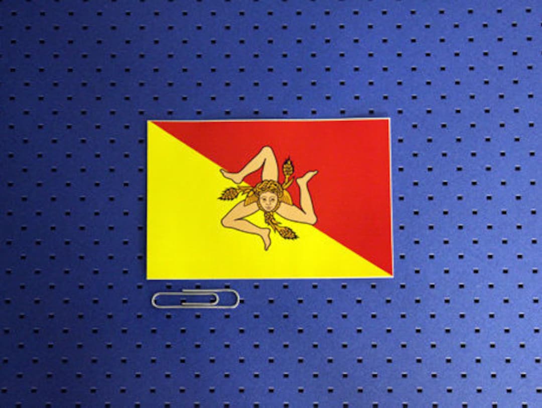 Sicily Flag Bumper Sticker - Etsy