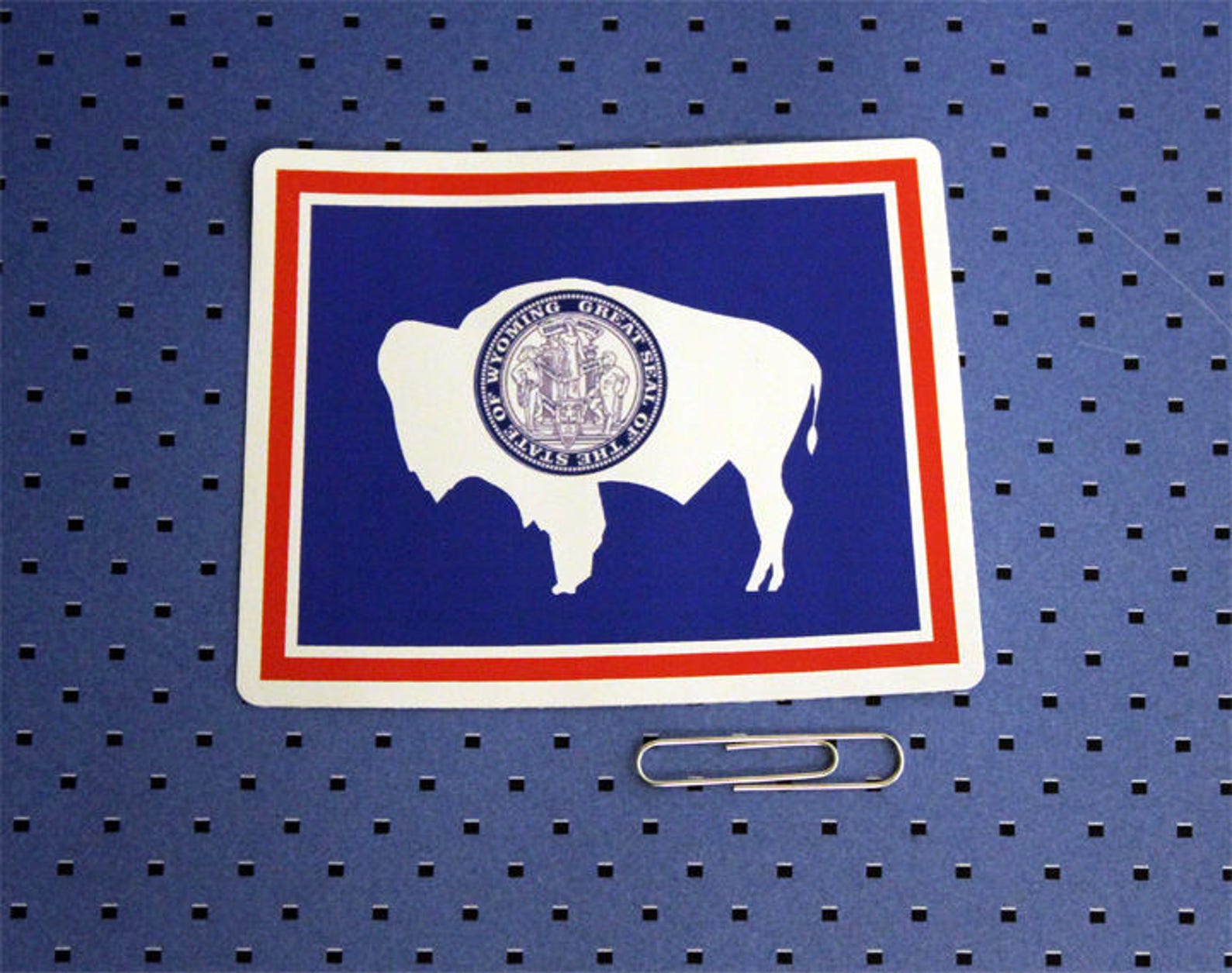 Wyoming State Shape Flag Bumper Sticker - Etsy
