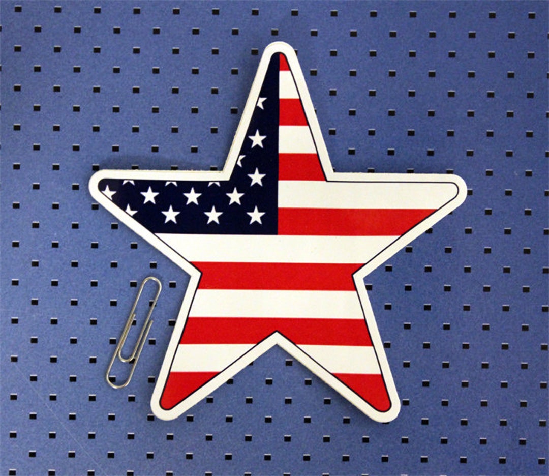 American Flag Star Bumper Sticker - Etsy