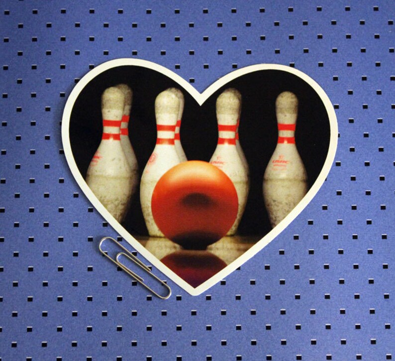I Love Bowling Bumper Sticker - Bowling Heart - Etsy