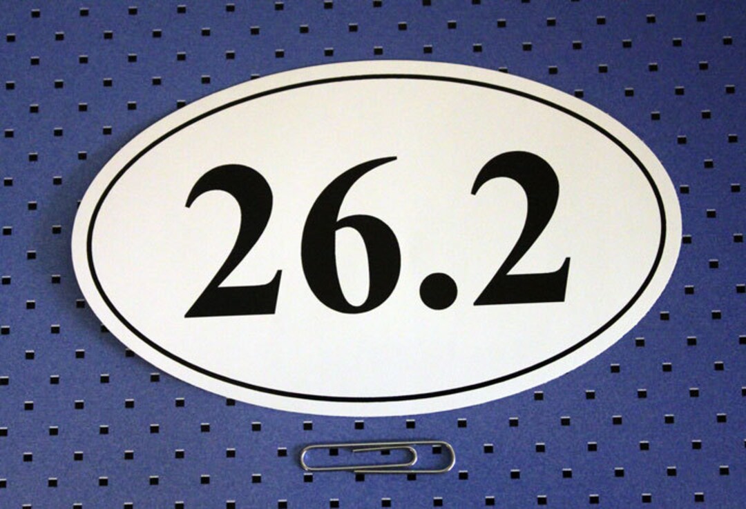26.2 Marathon Oval Bumper Sticker - Etsy