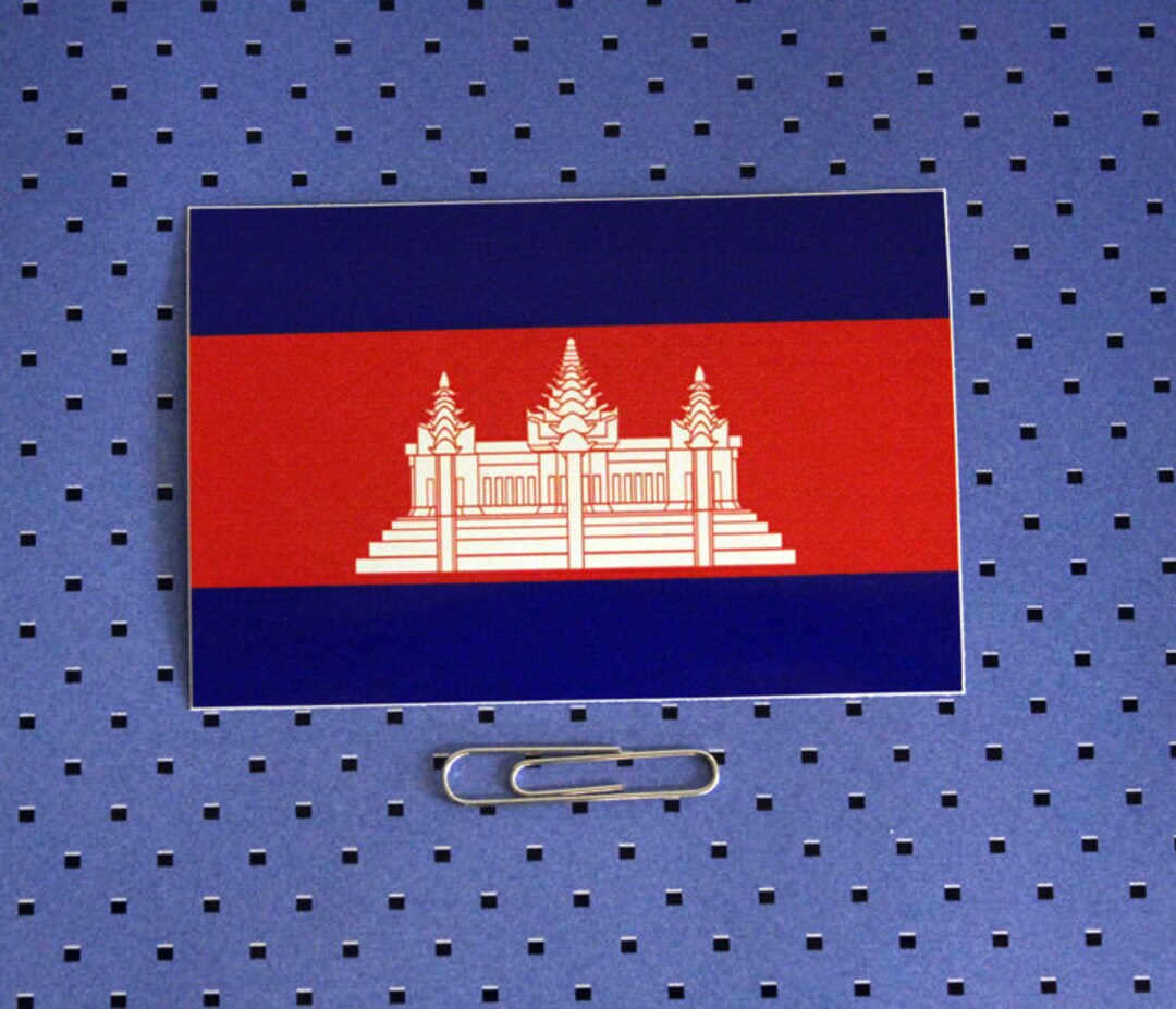 Cambodia Flag Bumper Sticker - Etsy