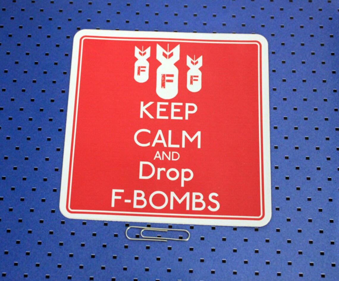 Keep Calm and Drop F-bombs Bumper Sticker - Etsy