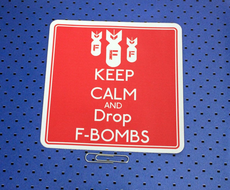 Keep Calm and Drop F-bombs Bumper Sticker - Etsy