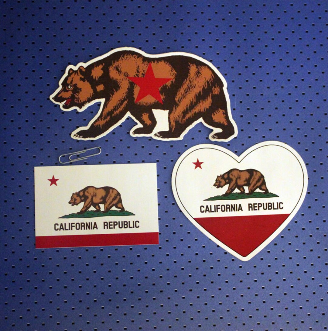 California Flag Sticker Set - Etsy