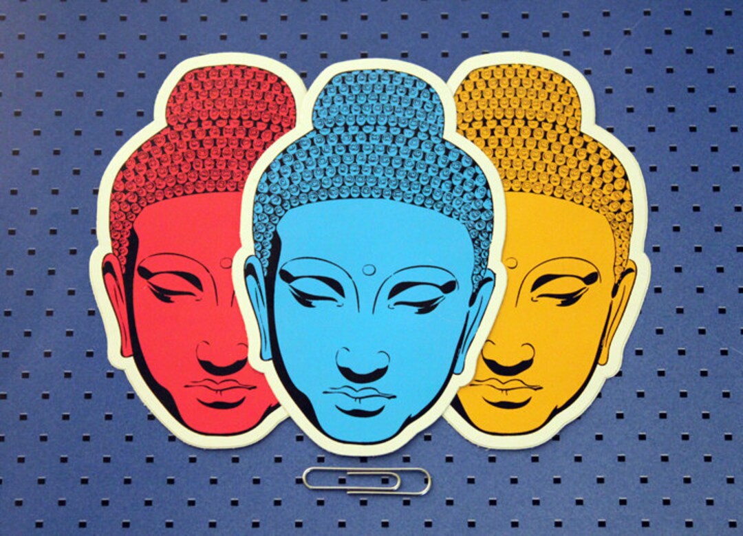 Buddha Head Set Bumper Stickers - Etsy