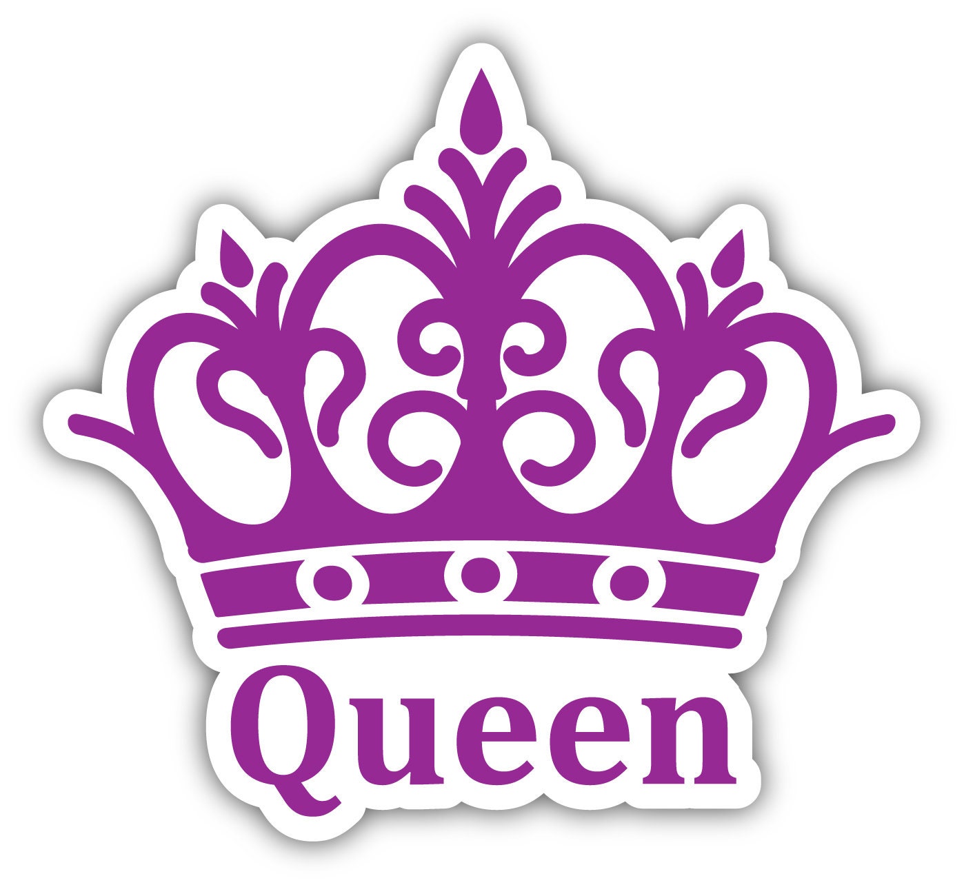 Queen Crown Bumper Sticker | Etsy