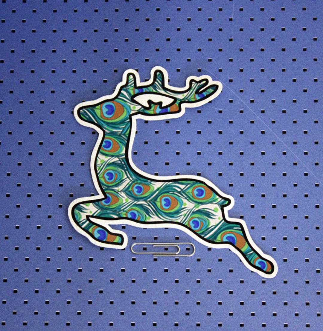 Jumping Deer Bumper Sticker - Etsy
