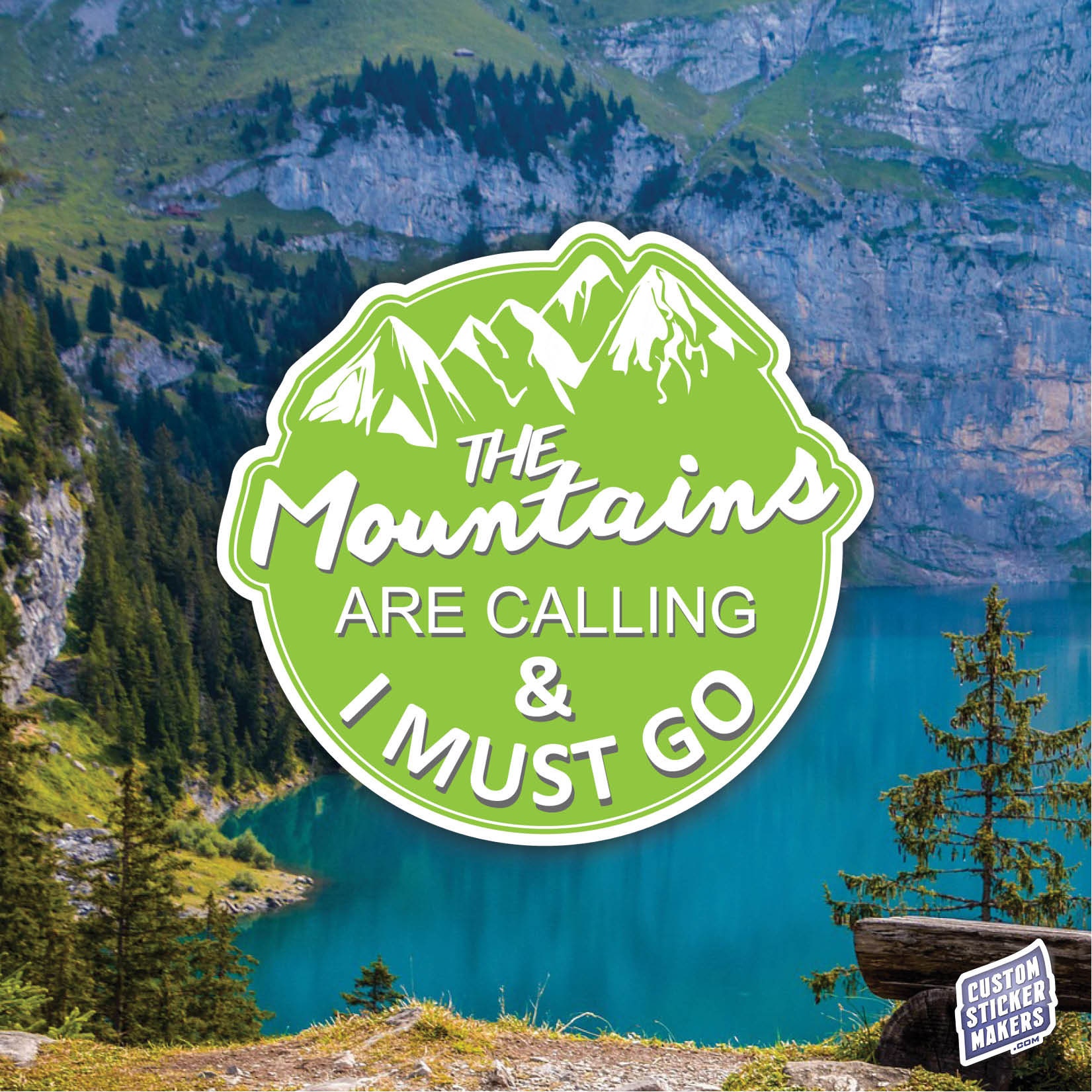 The Mountains Are Calling & I Must Go Bumper Sticker | Etsy