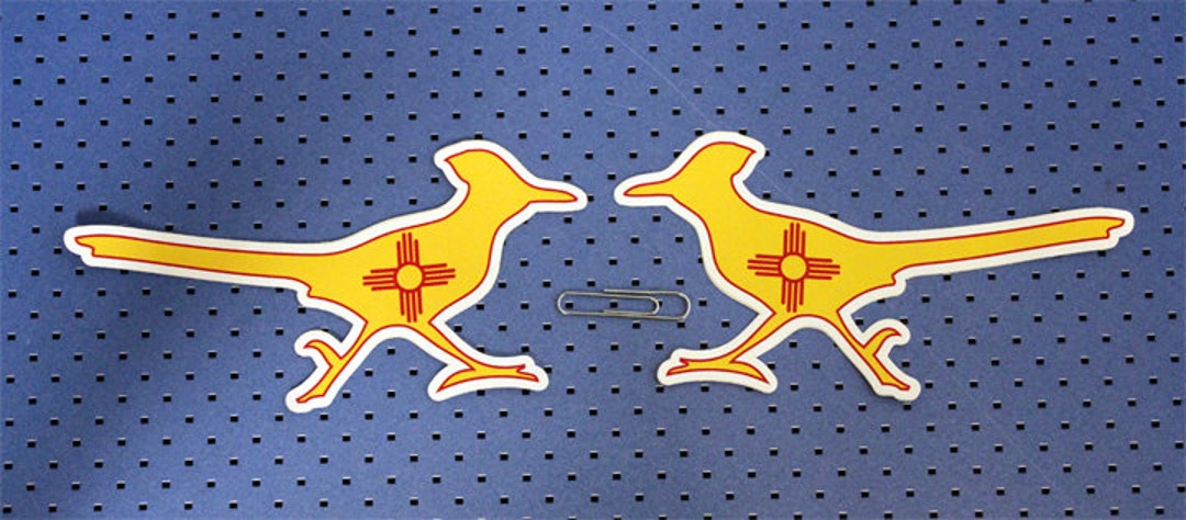 Sticker Set of 2 New Mexico Flag Roadrunner Stickers - Etsy