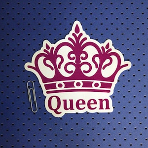 Queen Crown Bumper Sticker - Etsy