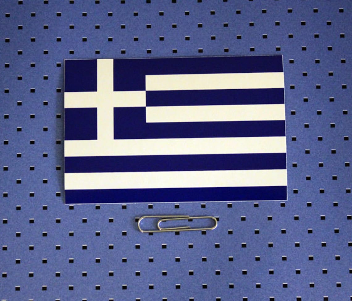 Greece Flag Bumper Sticker - Etsy