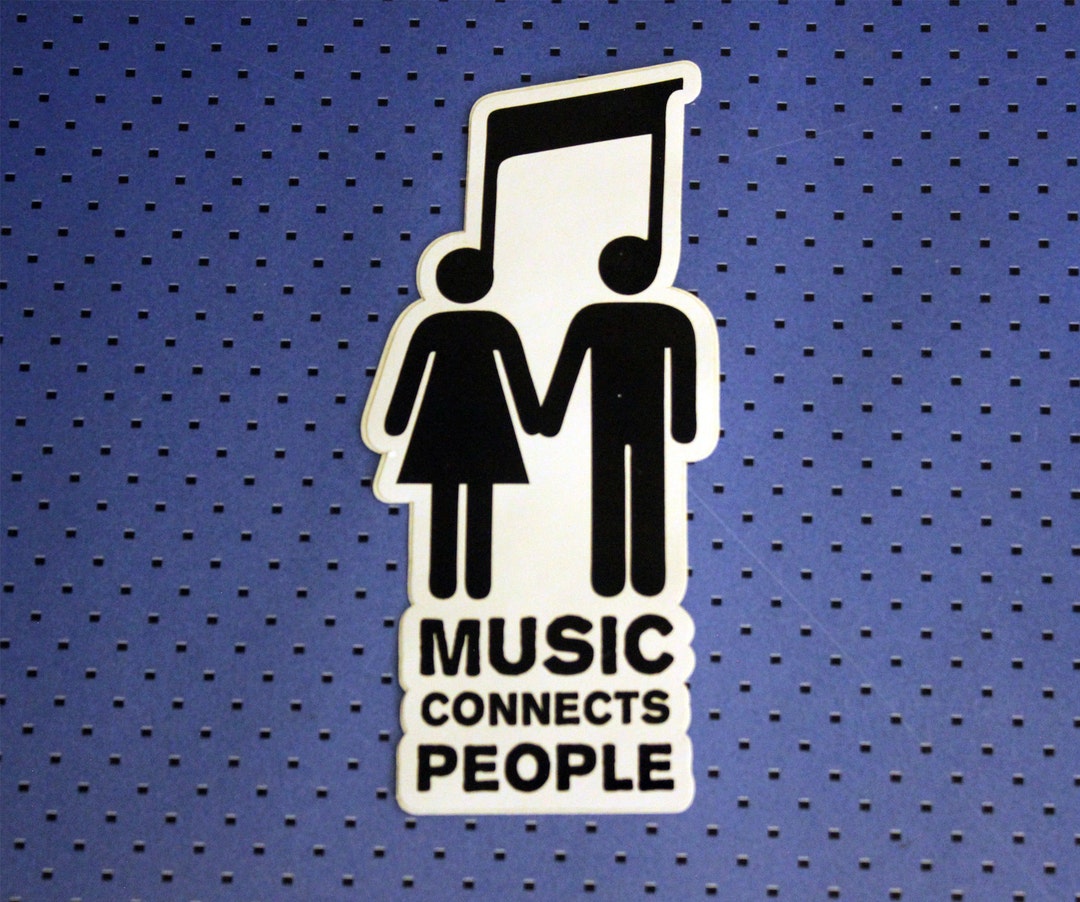 Music Connects People Bumper Sticker - Etsy