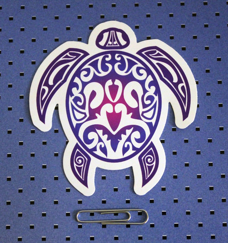 Tribal Turtle Bumper Sticker - Etsy
