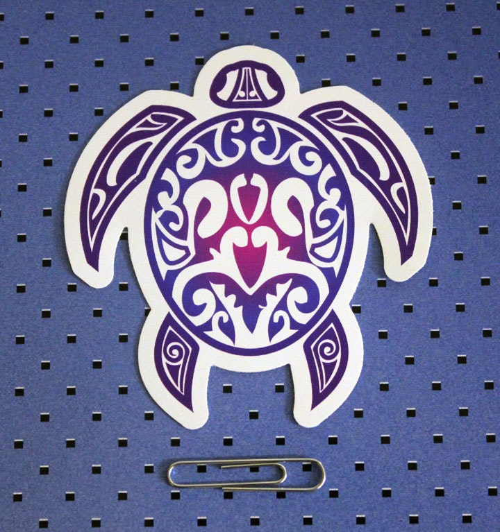 Tribal Turtle Bumper Sticker | Etsy
