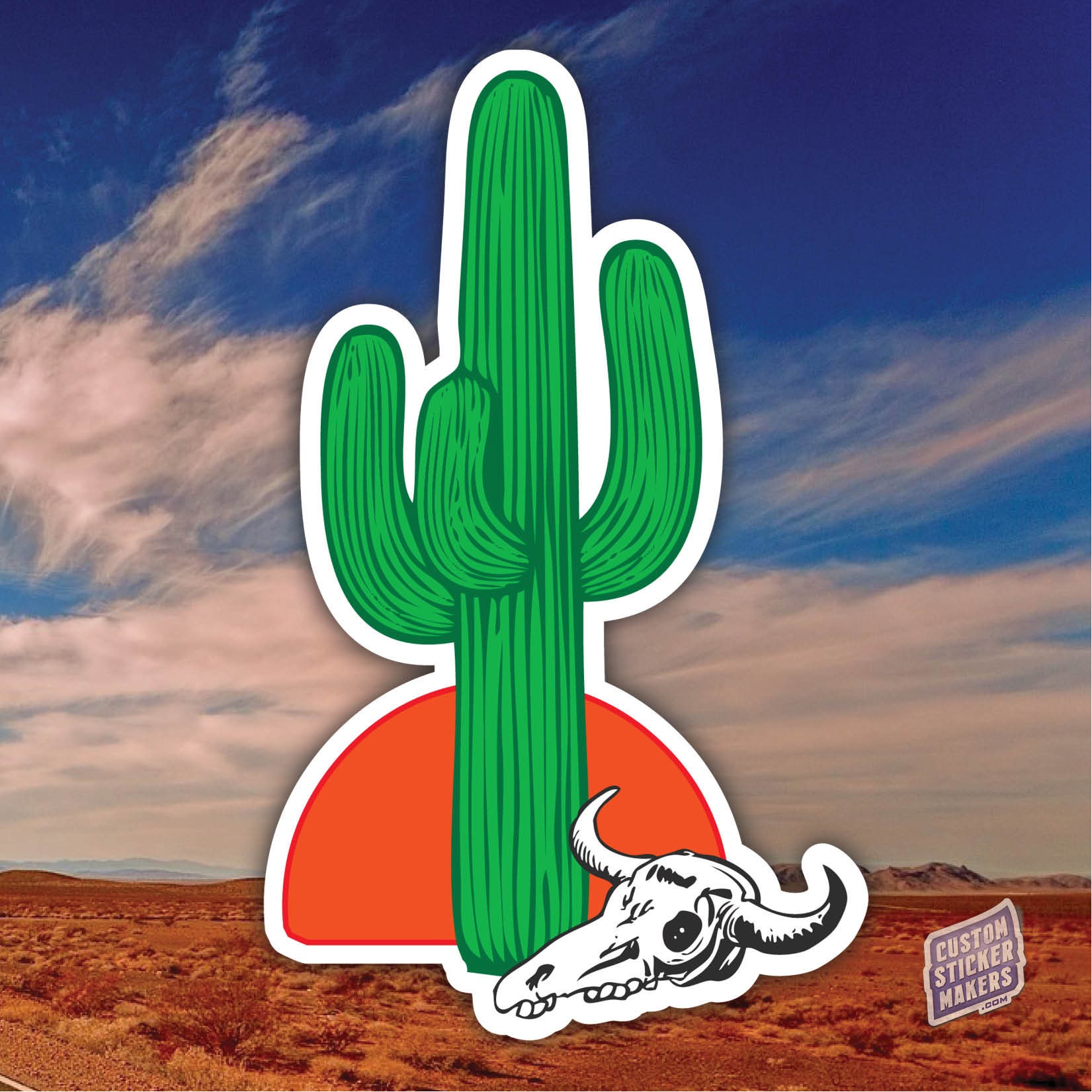 Saguaro Cactus Bumper Sticker | Etsy