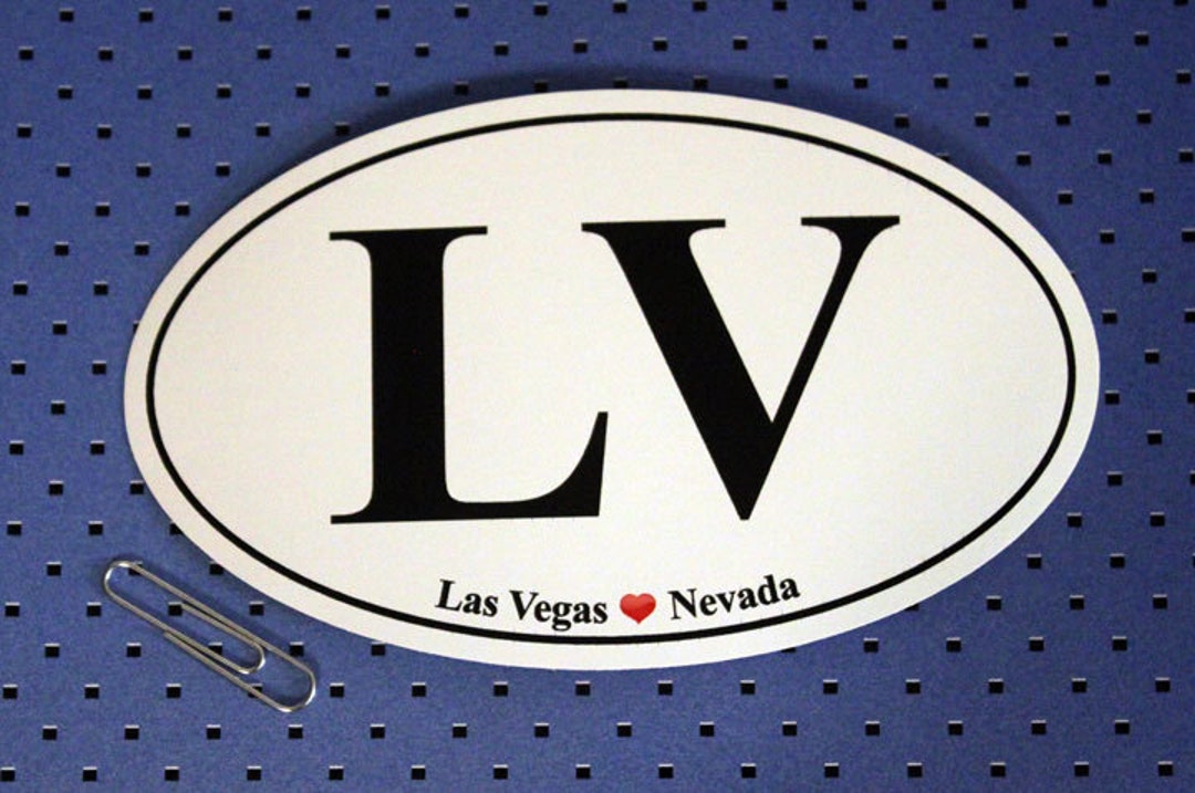 Las Vegas (LV) Oval Bumper Sticker - Etsy