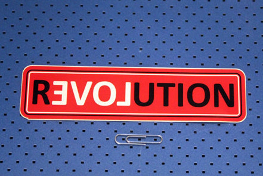 Love Revolution Bumper Sticker - Etsy