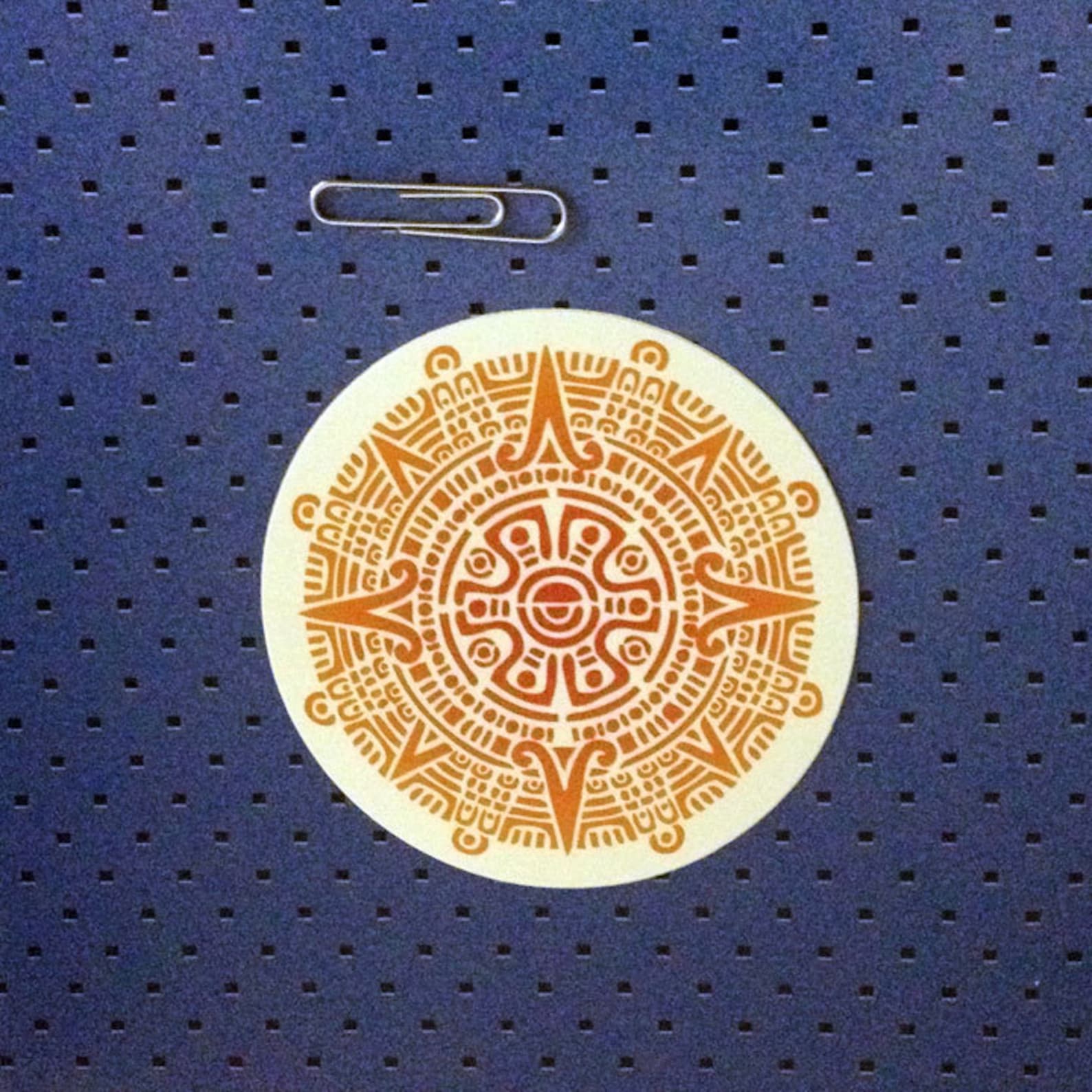 Aztec Sun Bumper Sticker - Etsy