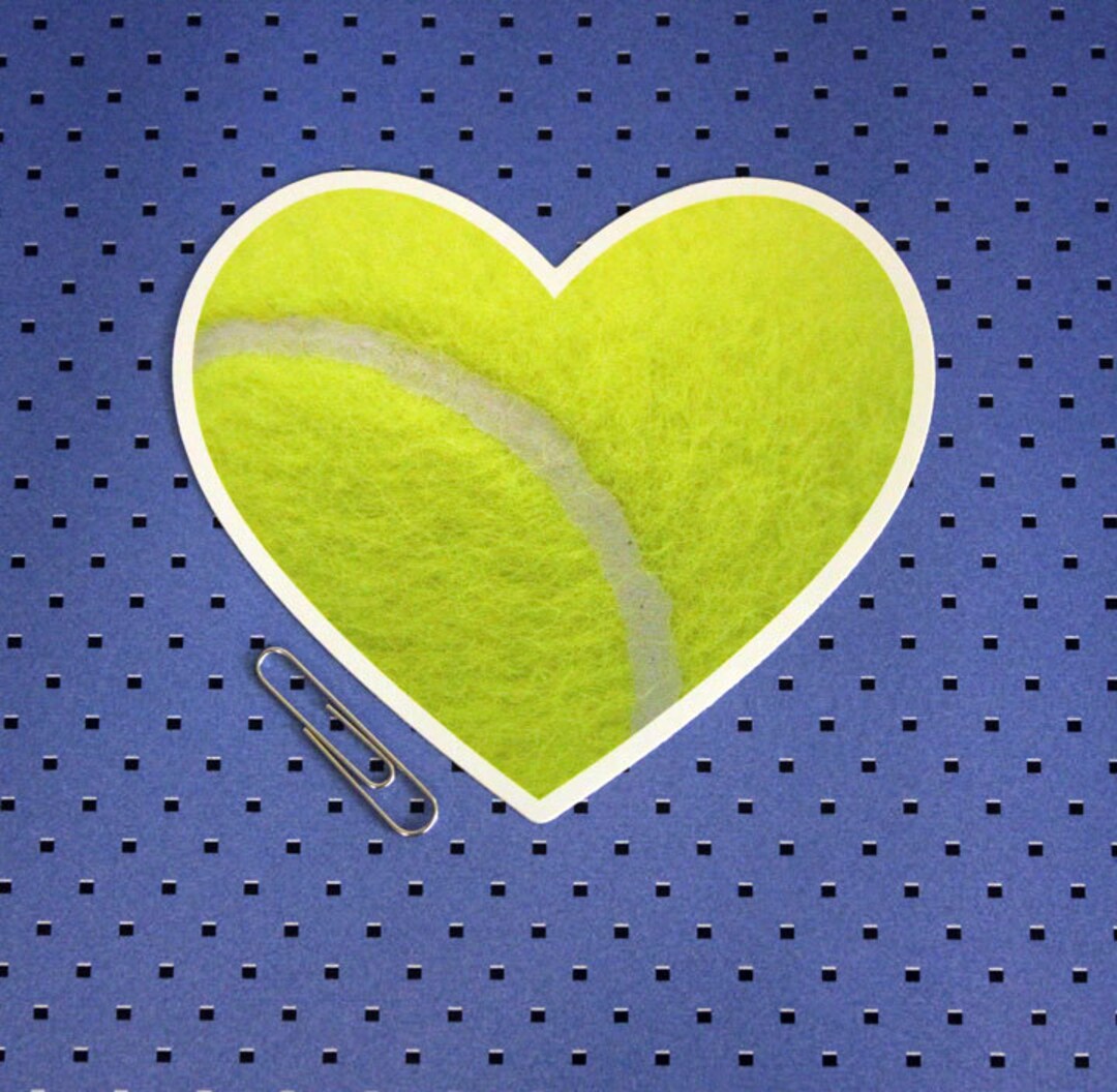 I Love Tennis Bumper Sticker - Tennis Ball Heart - Etsy
