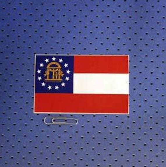Georgia Flag Bumper Sticker - Etsy
