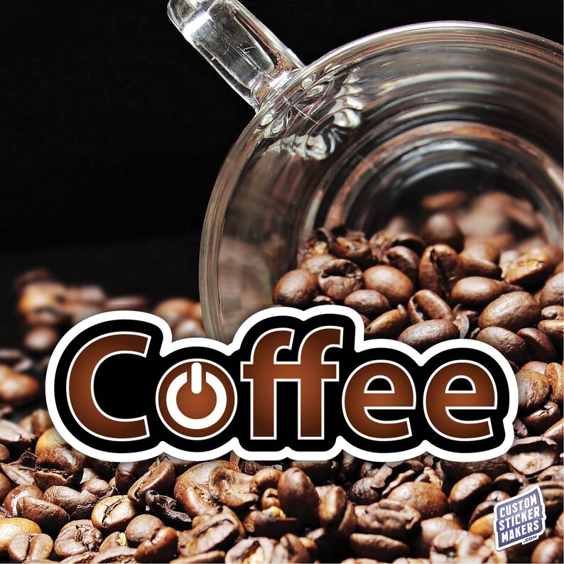 Coffee Power Bumper Sticker | Etsy