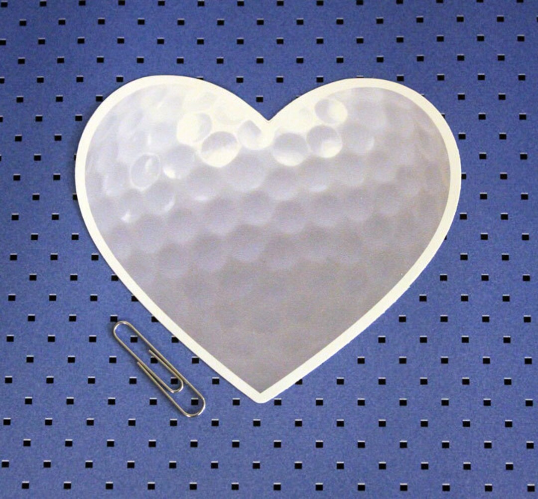 I Love Golf Bumper Sticker -golf Ball Heart - Etsy