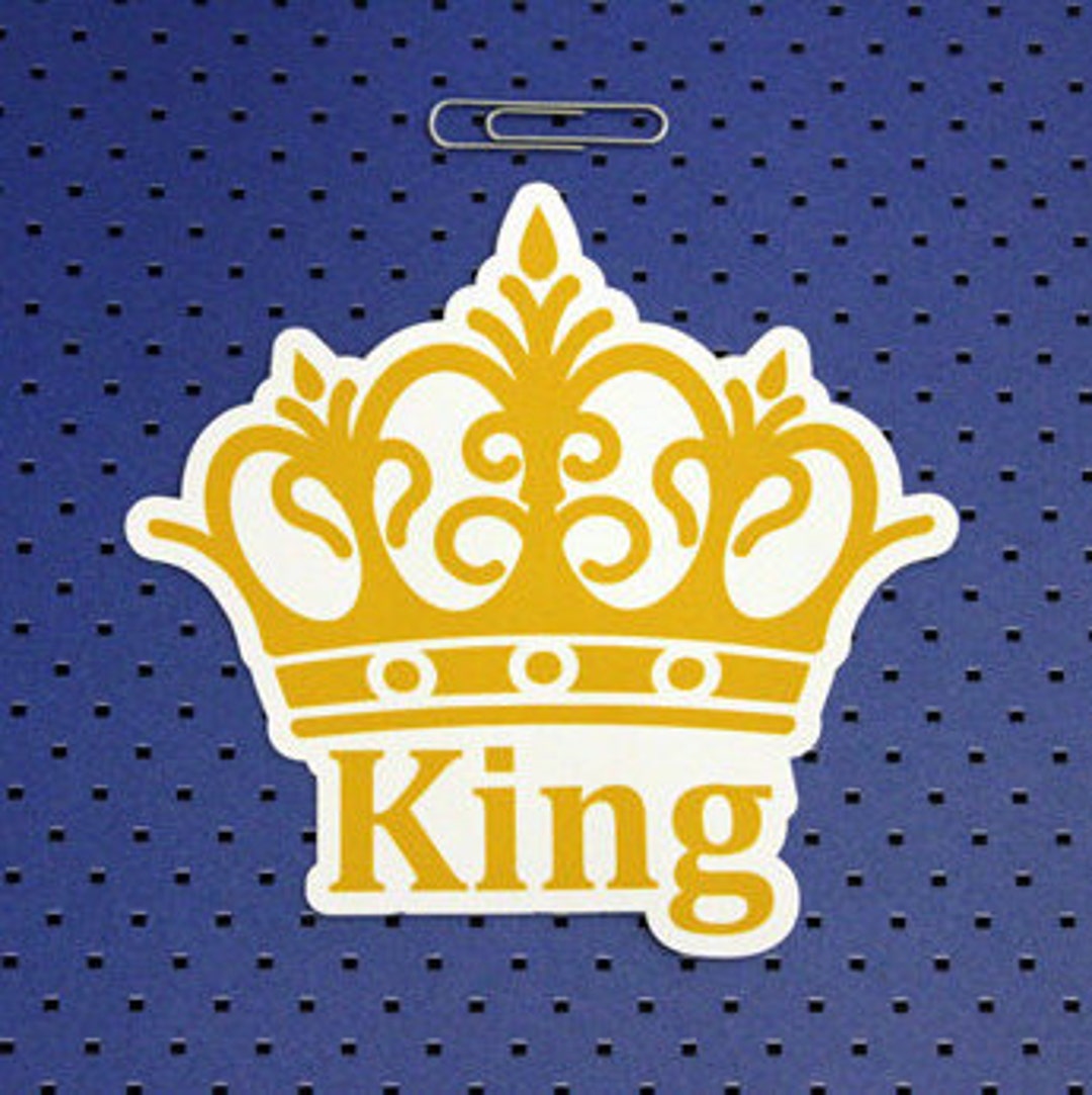 King Crown Bumper Sticker - Etsy