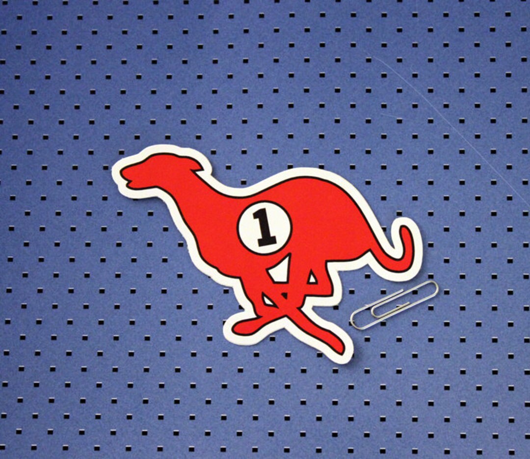 Running Greyhound Bumper Sticker - Etsy