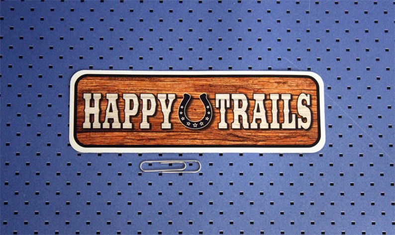Happy Trails Bumper Sticker | Etsy