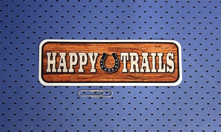 Happy Trails Bumper Sticker | Etsy