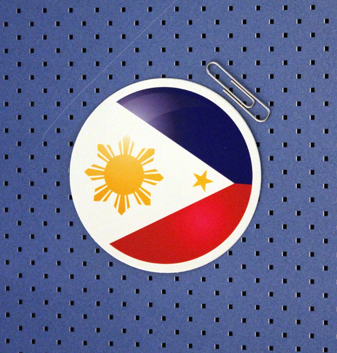 Philippines Flag Circle Bumper Sticker - Etsy