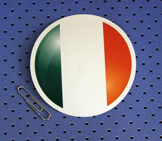 Ireland Flag Circle Sticker - Etsy