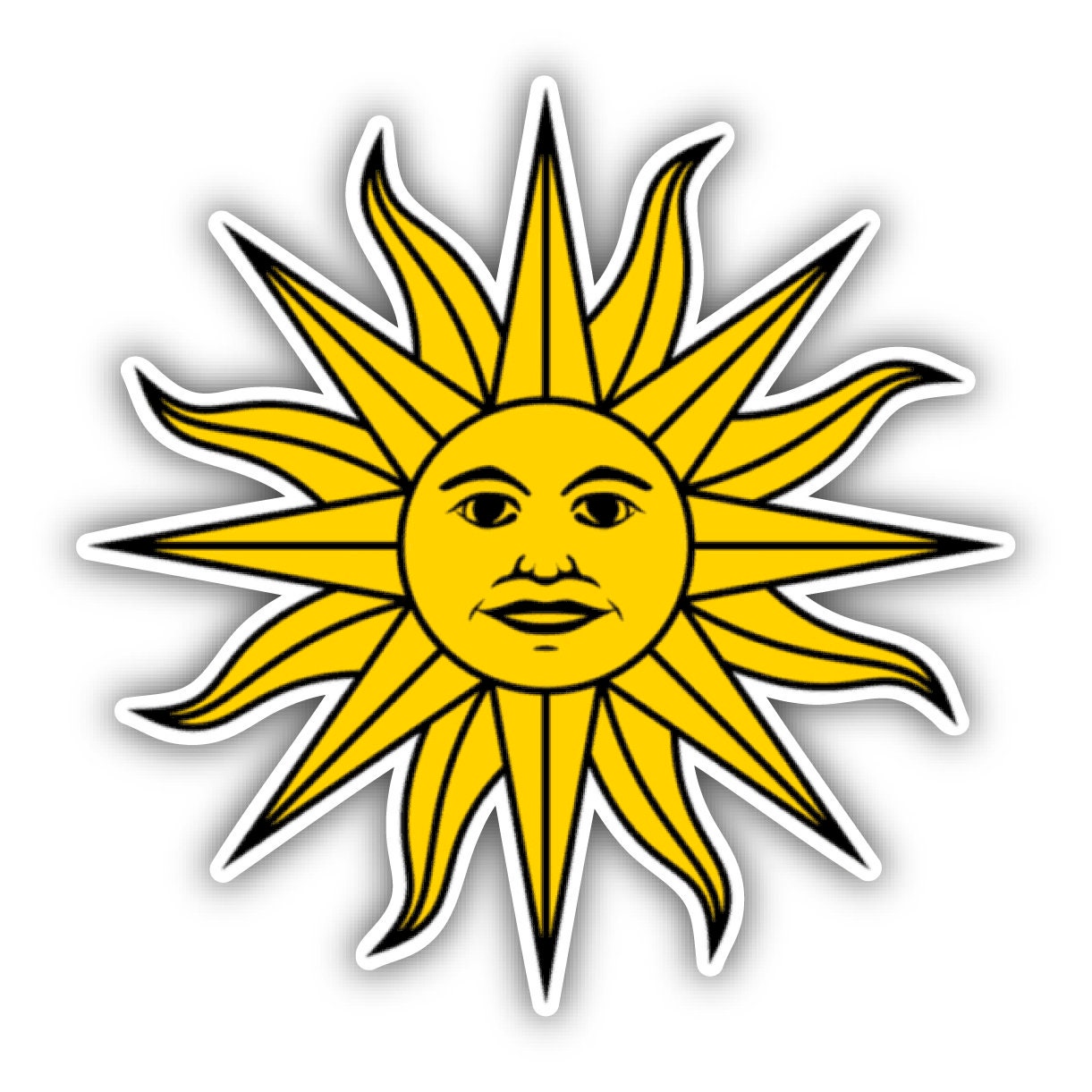 Sun Bumper Sticker // Sun Face Uruguay Sun Uruguay Gifts - Etsy